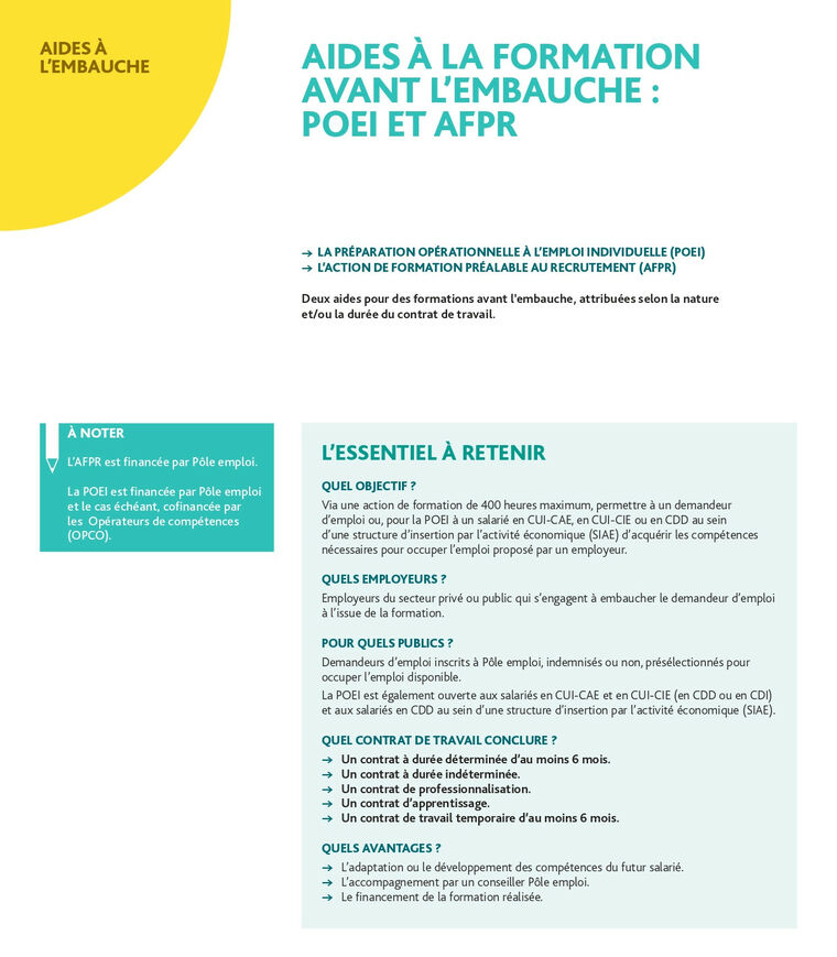 AFPR / POE: former avant d'embaucher, c'est possible! - Cap emploi 11